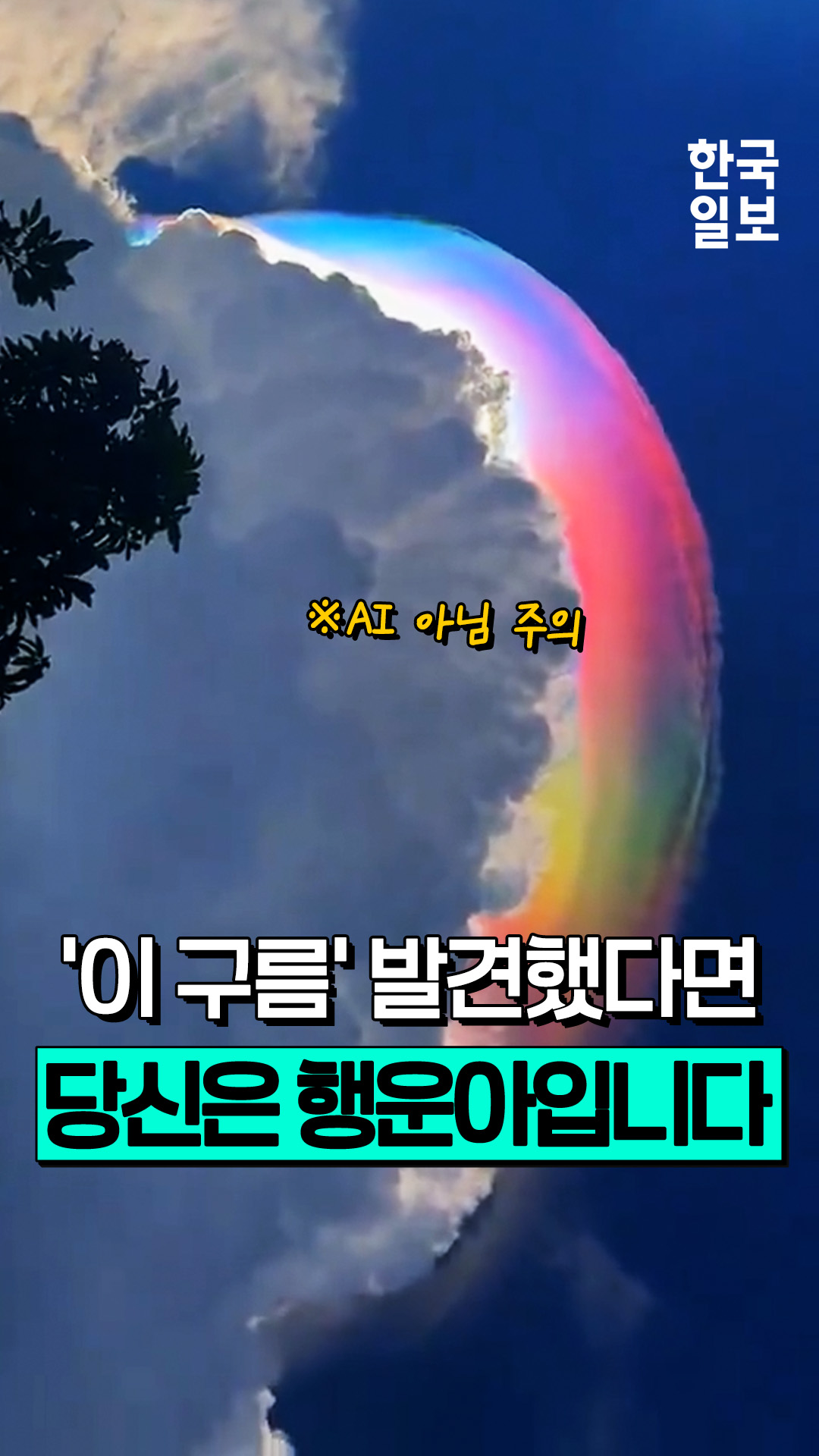 무지개 품은 '행운의 구름'...인도네시아에서 포착ㅣ한국일보